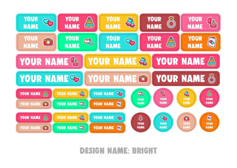 Name Labels – Designer Pack – PrintShrint.com